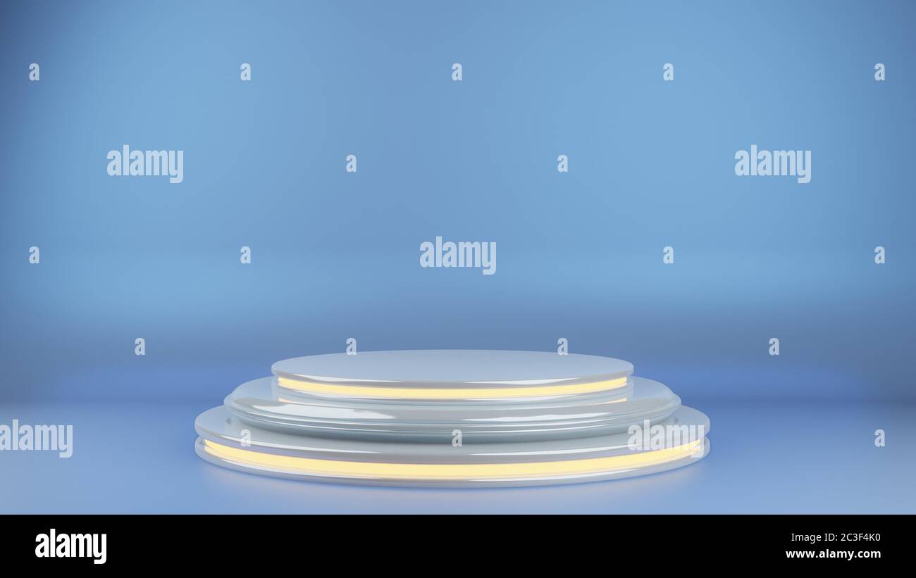 Stage Podium Scene for Award Ceremony illuminated with spotlight. Award ...