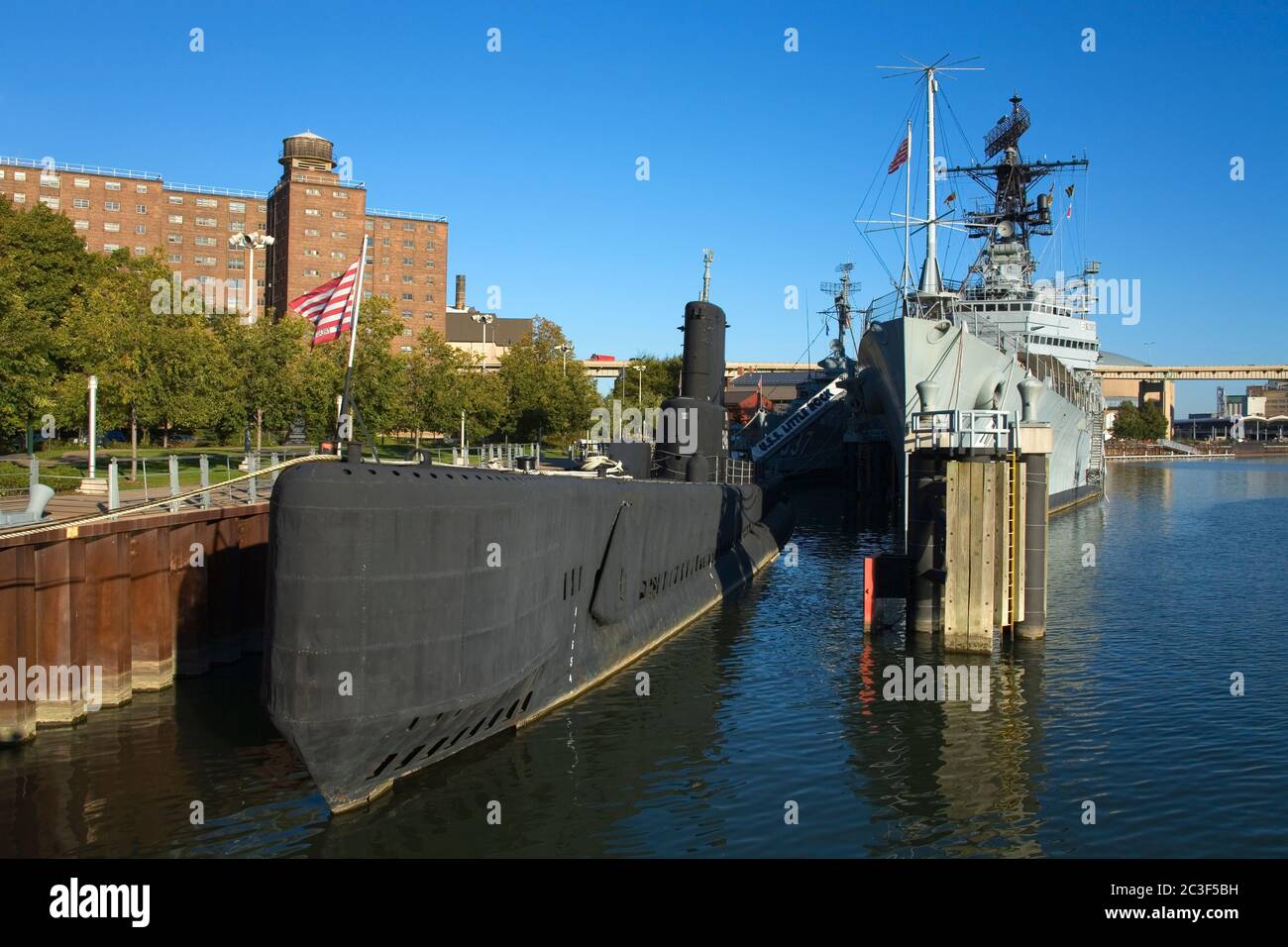 USS Little Rock Destroyer & USS Croaker Submarine, Naval & Military ...