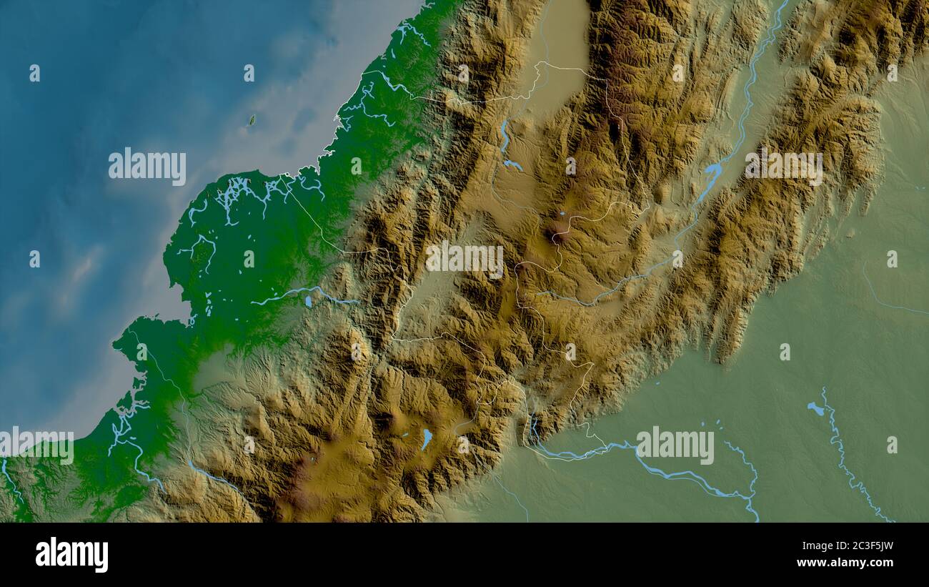 Physical map of colombia hi-res stock photography and images - Alamy