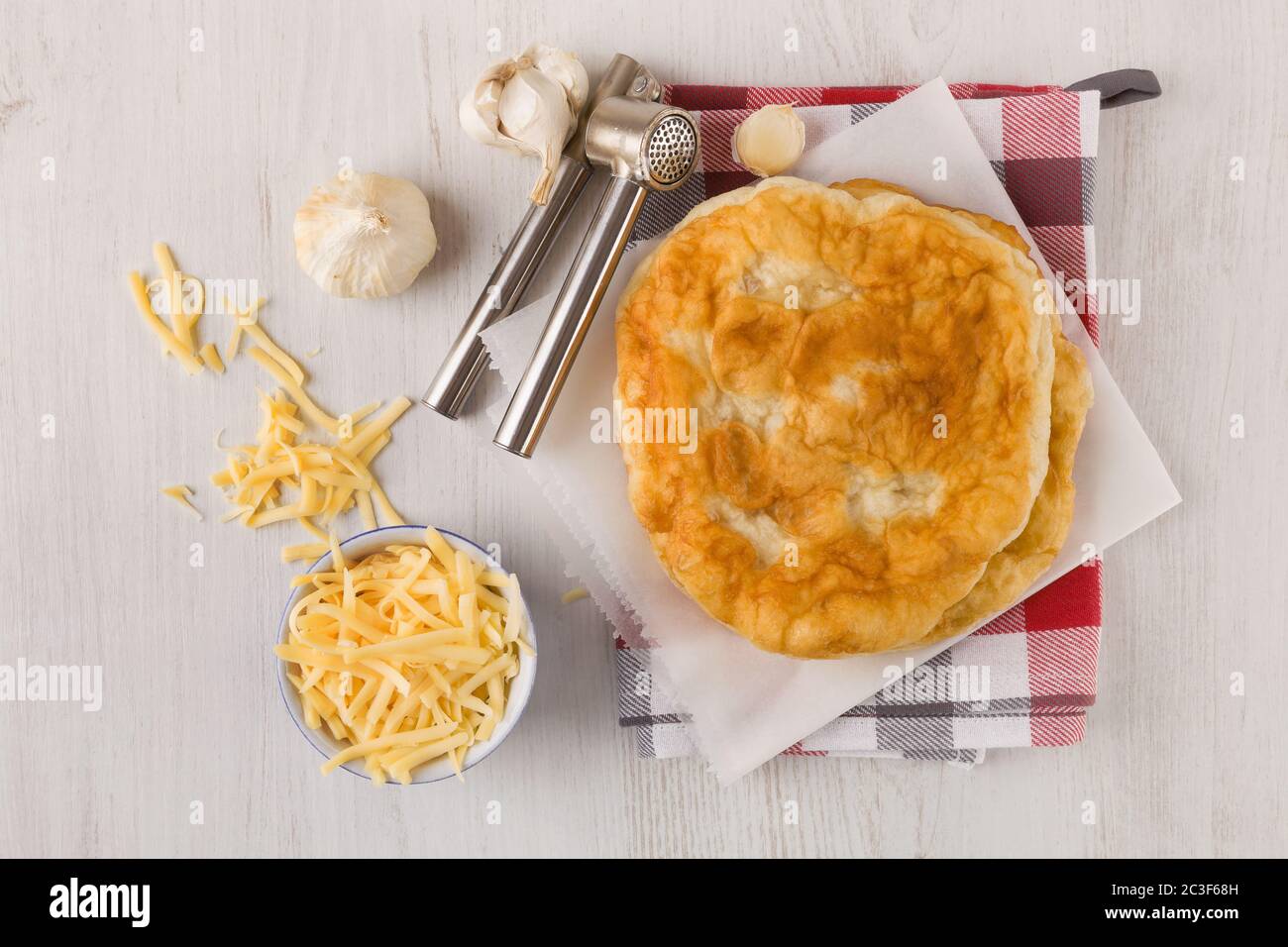 Langos street food hi-res stock photography and images - Alamy