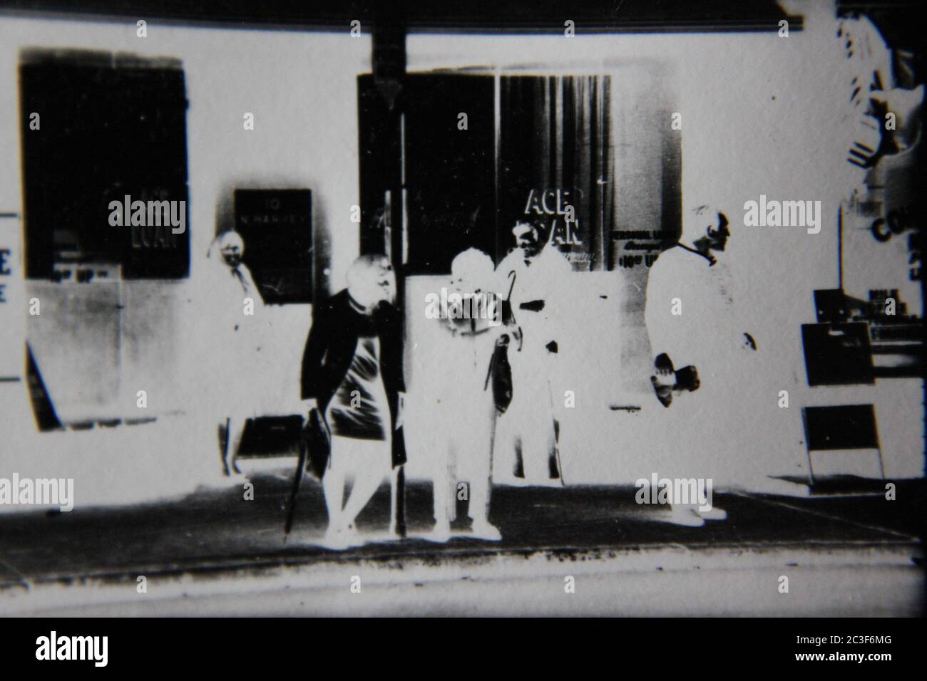 Fine 70s vintage black and white extreme photography of a group of ...