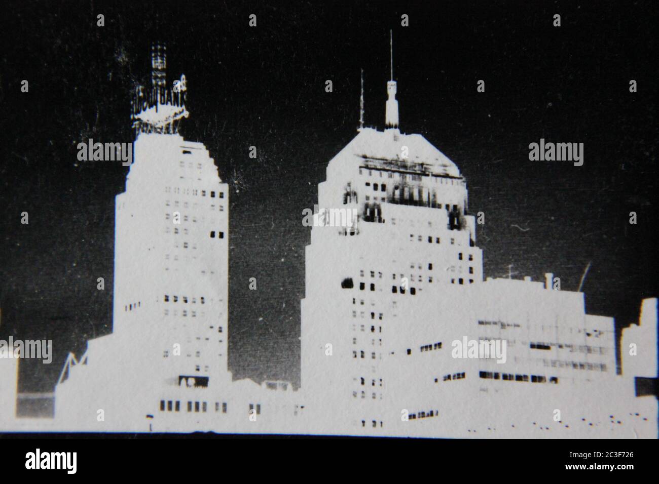 Fine 70s vintage black and white extreme photography of tall buildings ...