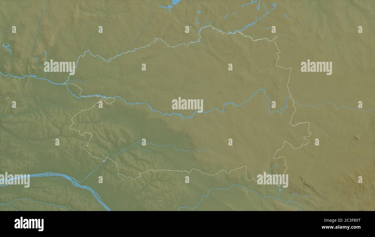 Bas-Uele, province of Democratic Republic of the Congo. Colored shader ...