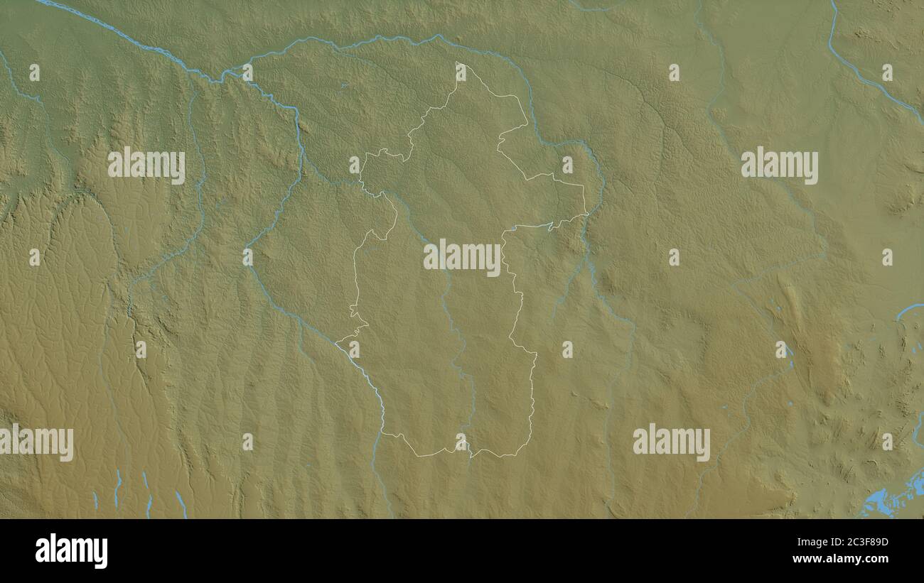 Kasaï-Central, province of Democratic Republic of the Congo. Colored ...