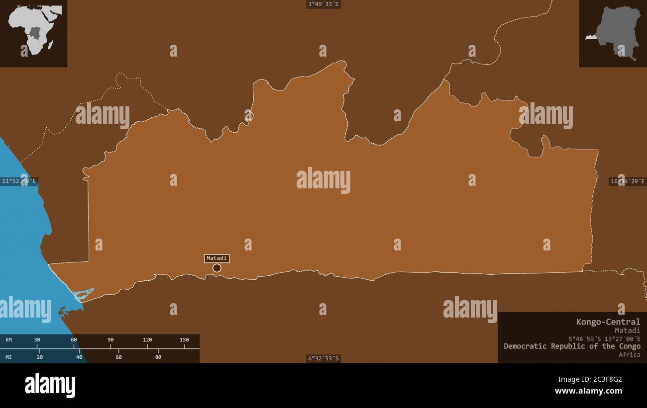 Kongo-Central, province of Democratic Republic of the Congo. Patterned ...