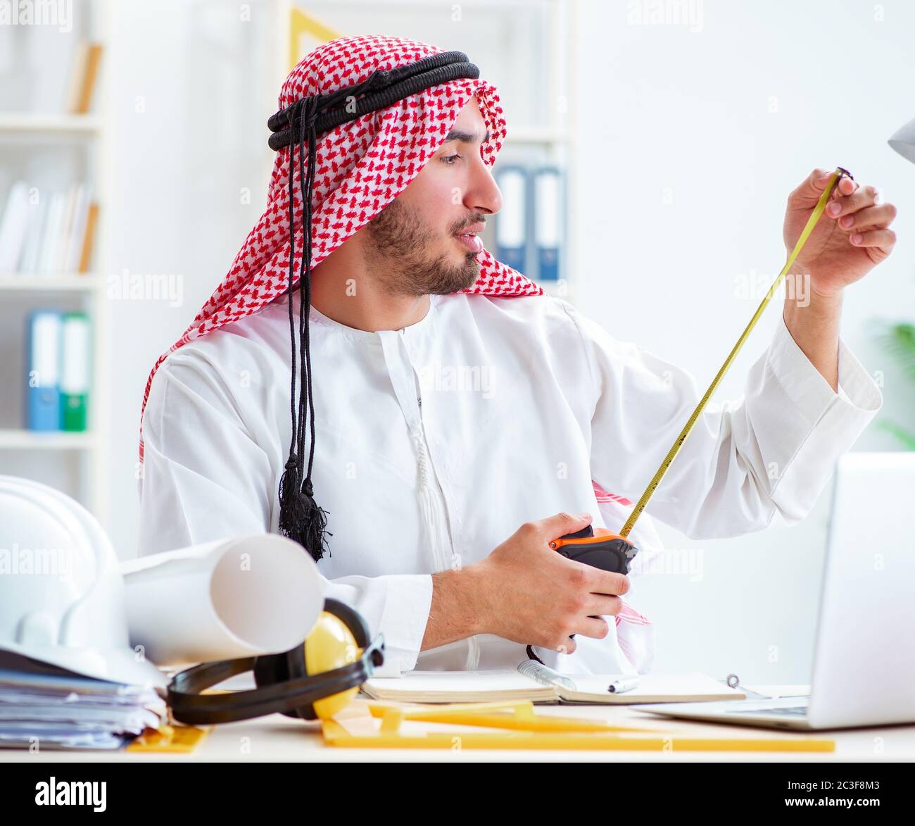 Arab engineer working on new project Stock Photo - Alamy