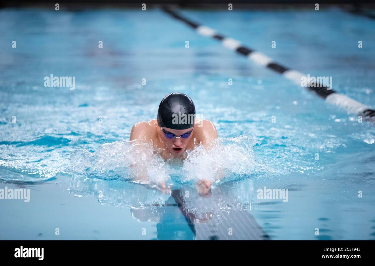 Teenager Male Swimming Pool High Resolution Stock Photography and ...