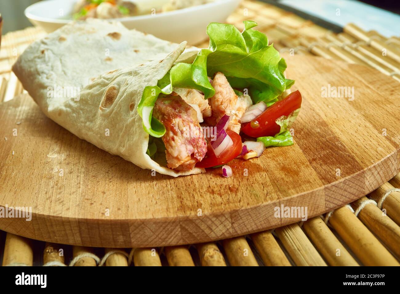 Chicken Butter Masala Wrap Stock Photo - Alamy