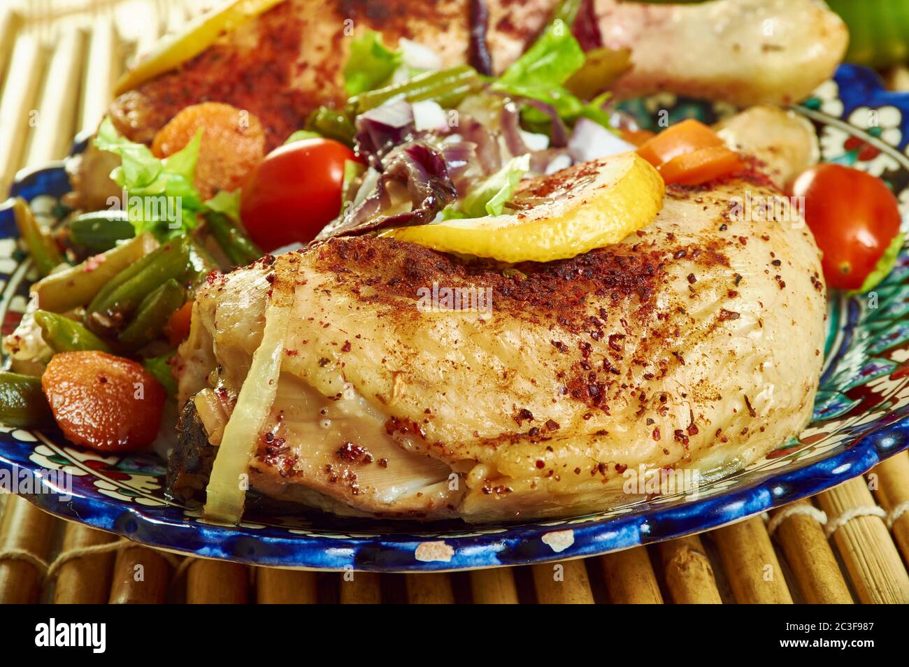 Sumac Chicken and Rice Stock Photo - Alamy