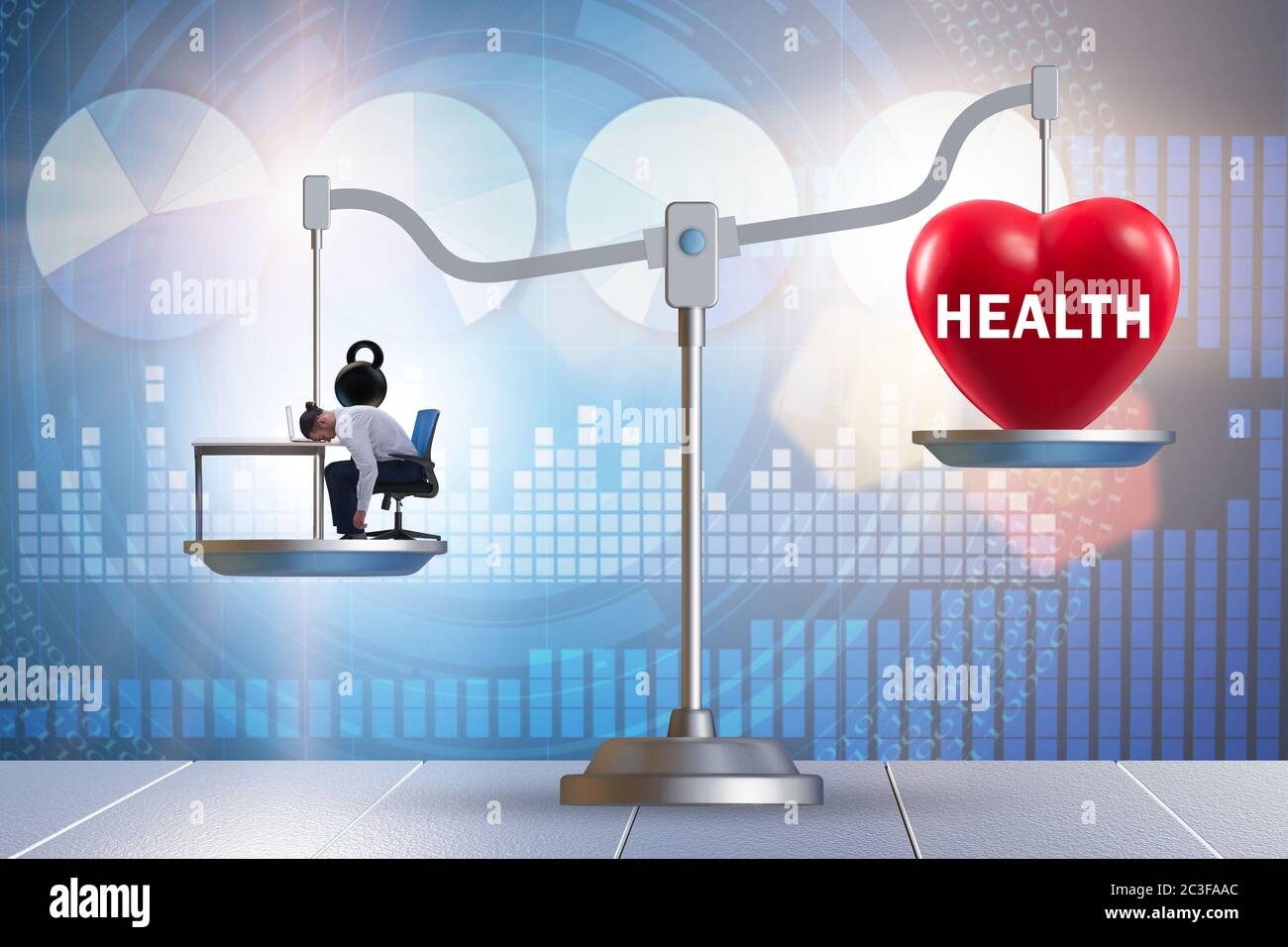 Concept of balance between work and health Stock Photo - Alamy