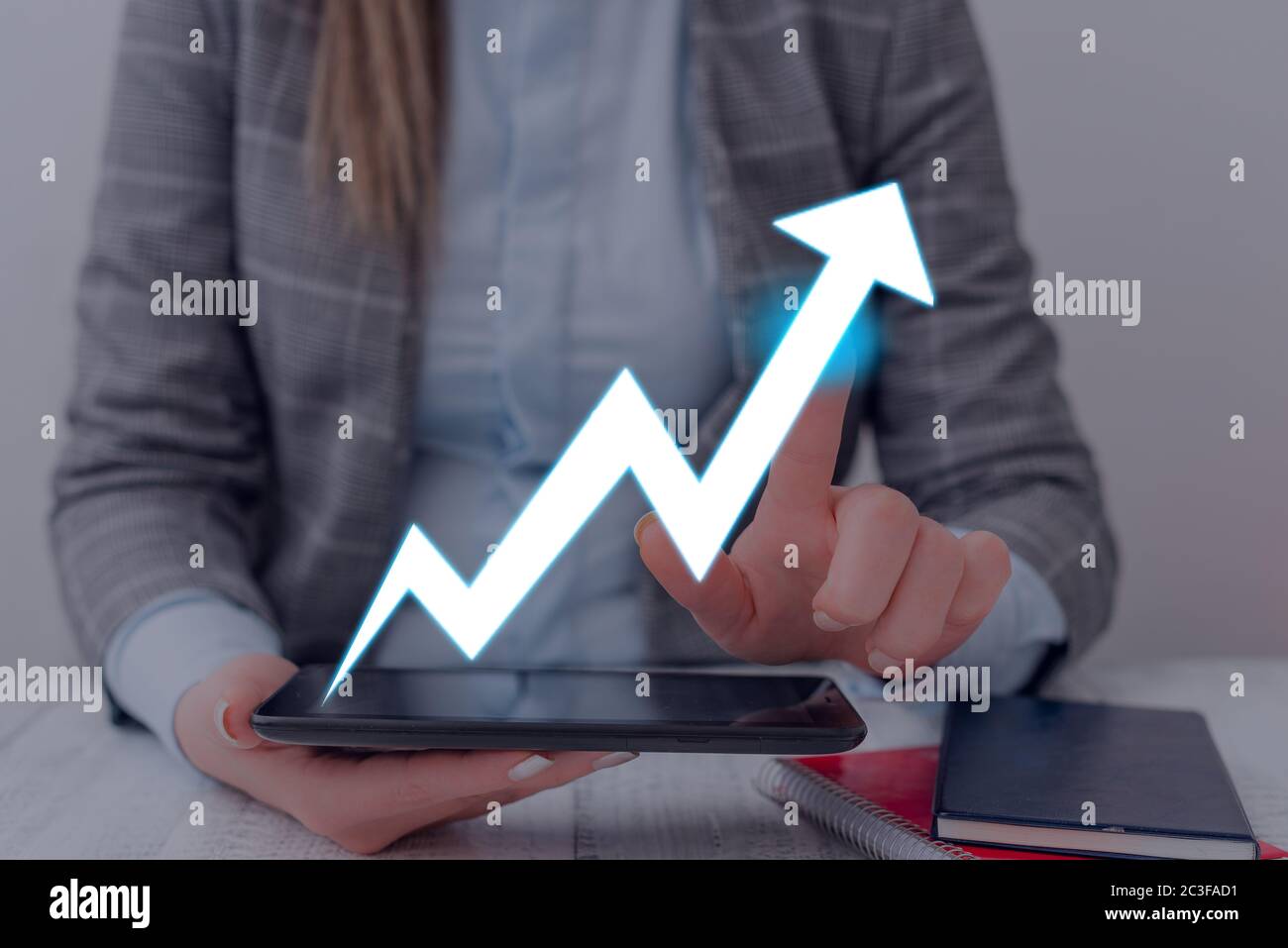 Ascending Growth Trends Movement Performance Financial Chart Status ...