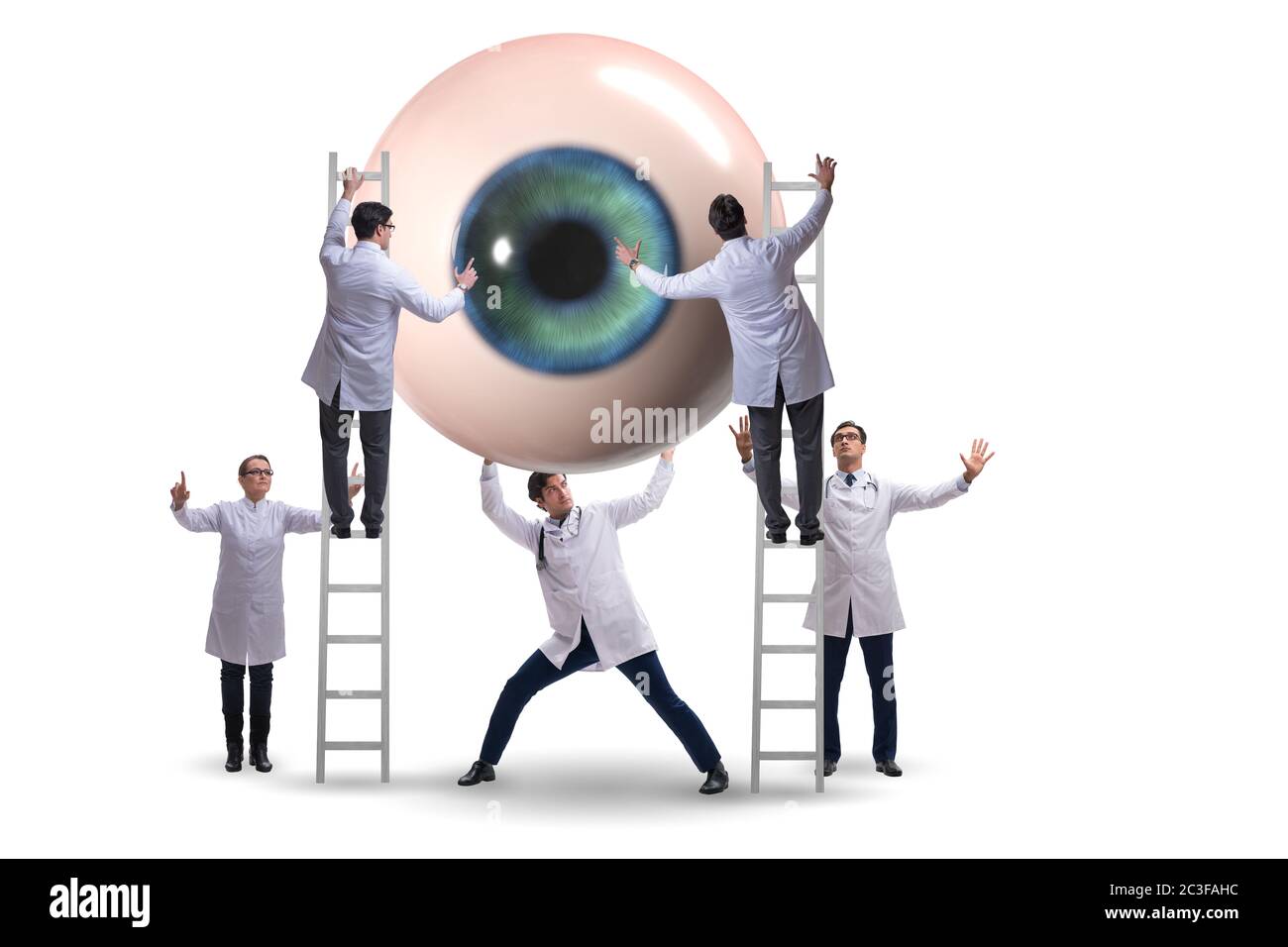 Eye doctor oculist in Cut Out Stock Images & Pictures - Alamy