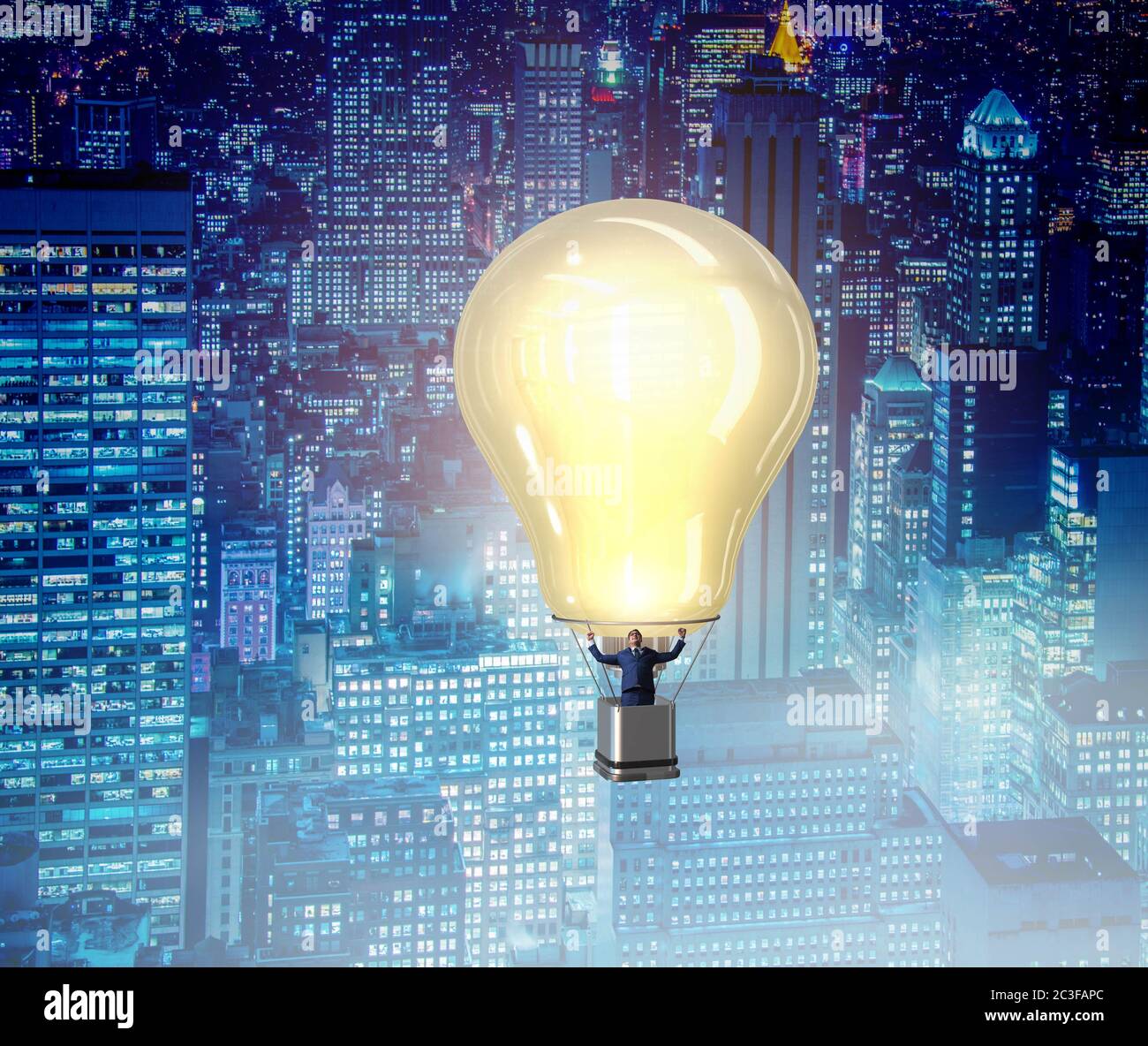 Light bulb hot air balloon hi-res stock photography and images - Alamy