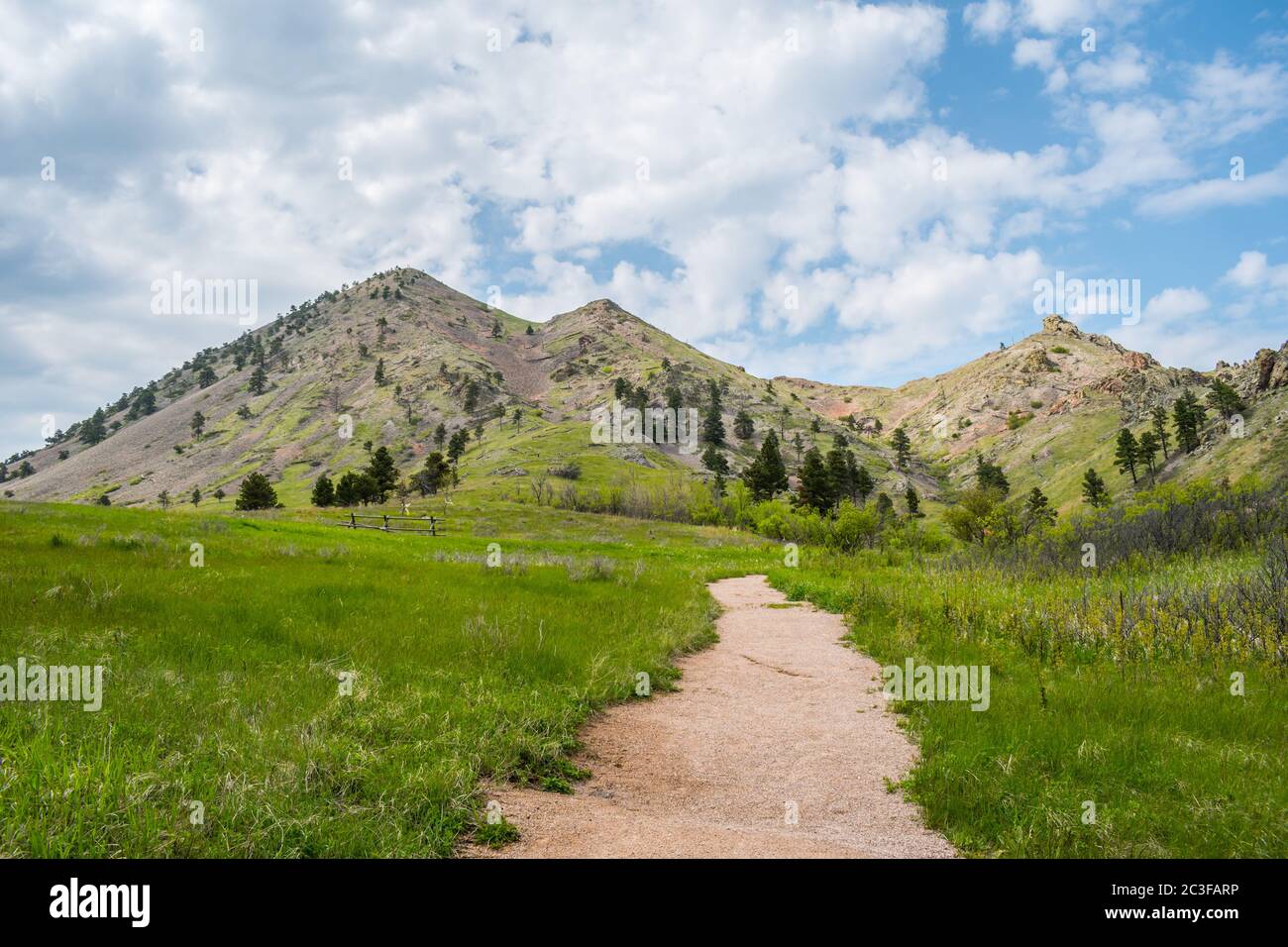 A gorgeous view of the rocky landscape of Bear Butte State Park, South ...