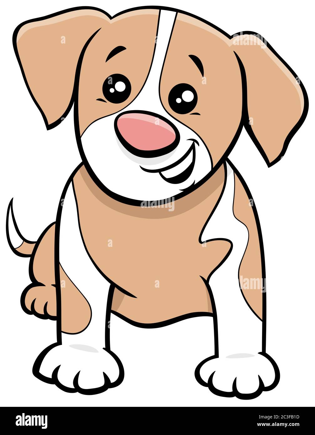 cartoon spotted puppy comic animal character Stock Photo - Alamy