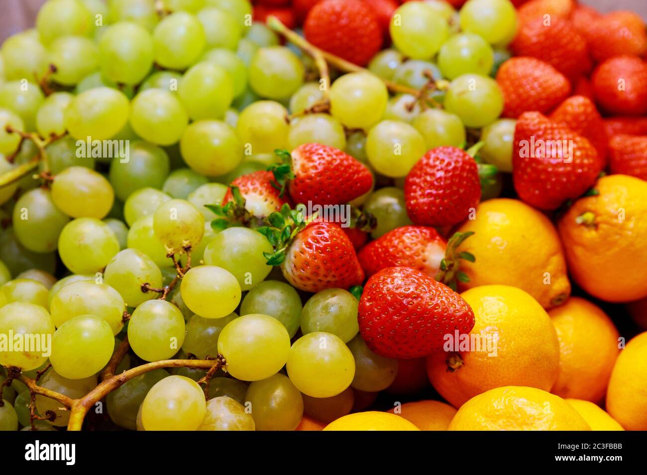 Red strawberry green grapes close hi-res stock photography and images ...
