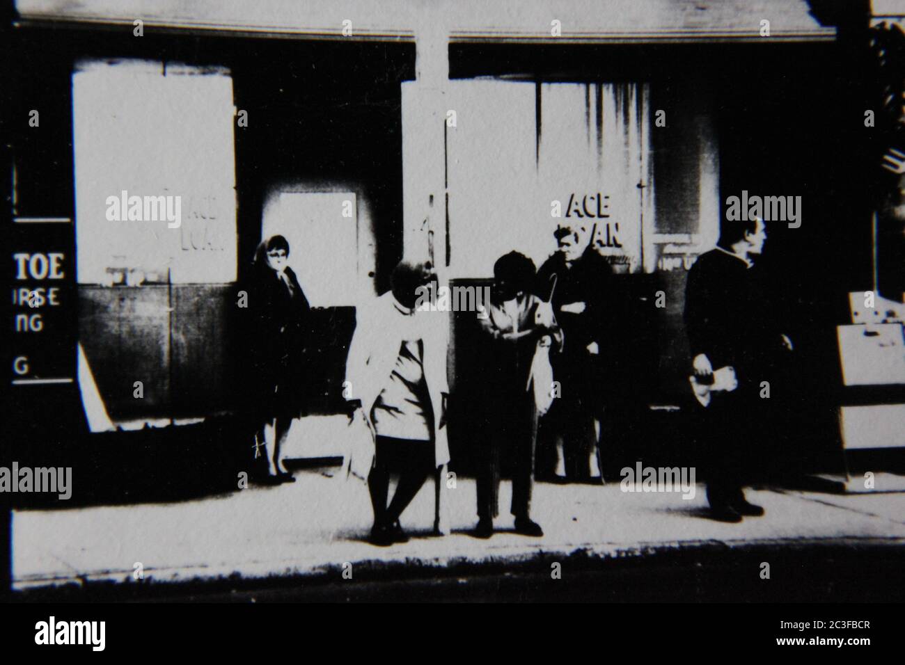 Fine 70s vintage black and white extreme photography of a group of ...