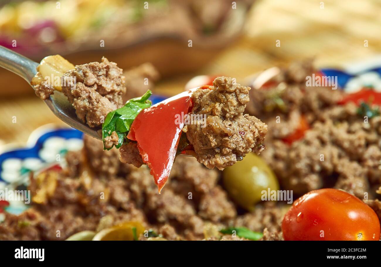 Tajine minced meat Stock Photo - Alamy