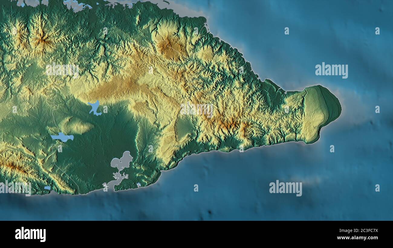 Cuba relief map border hi-res stock photography and images - Alamy