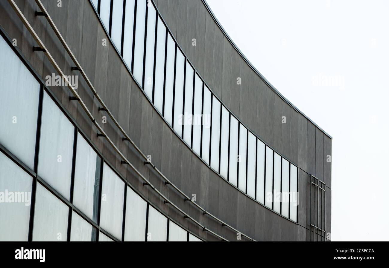 large gray concrete structure with empty windows Stock Photo - Alamy