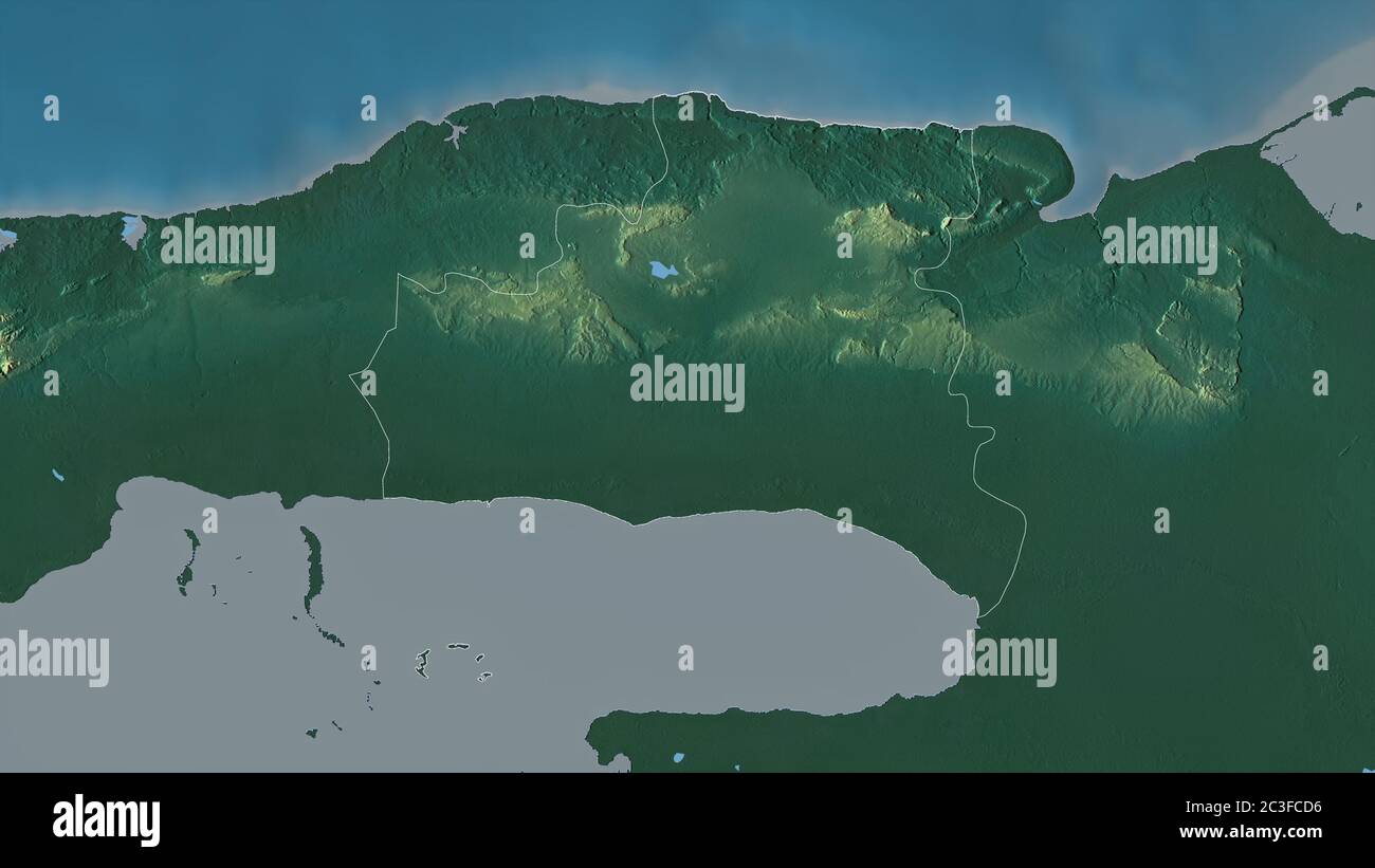 Cuba relief map border hi-res stock photography and images - Alamy