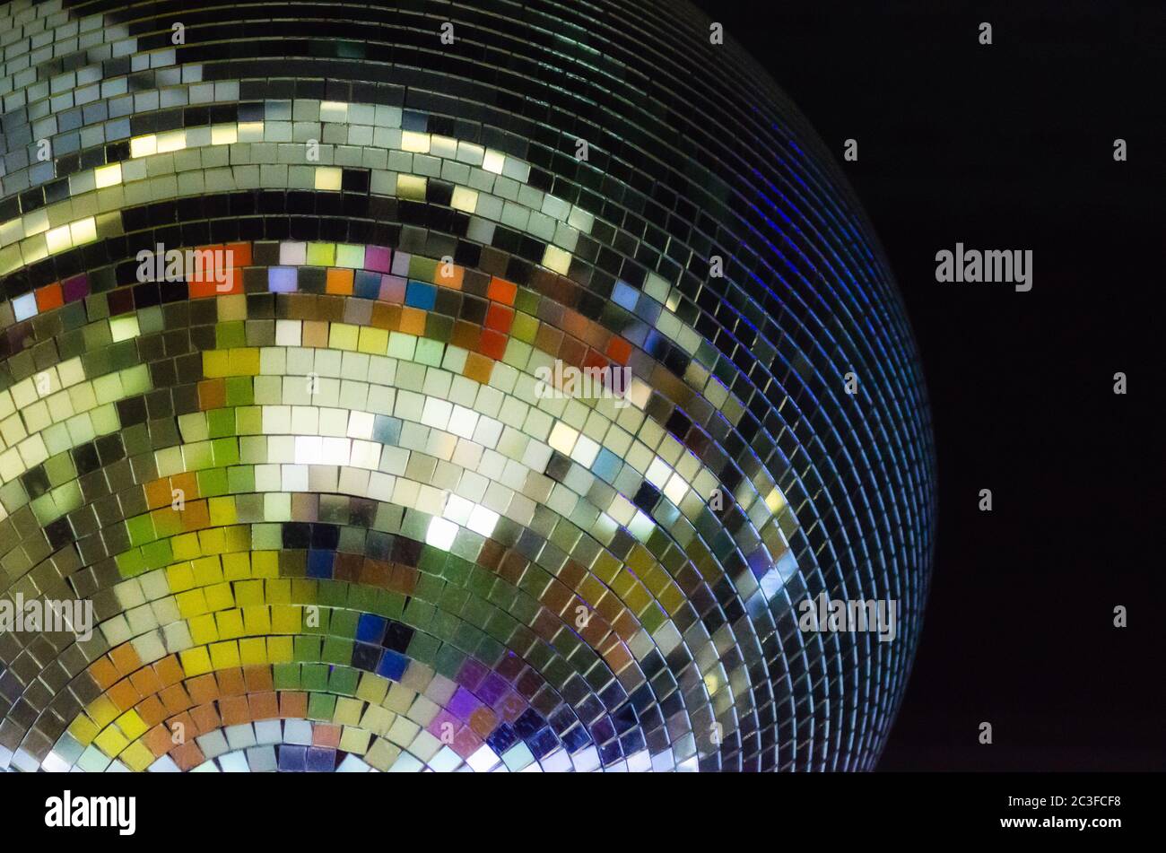 colorful disco ball close up Stock Photo - Alamy