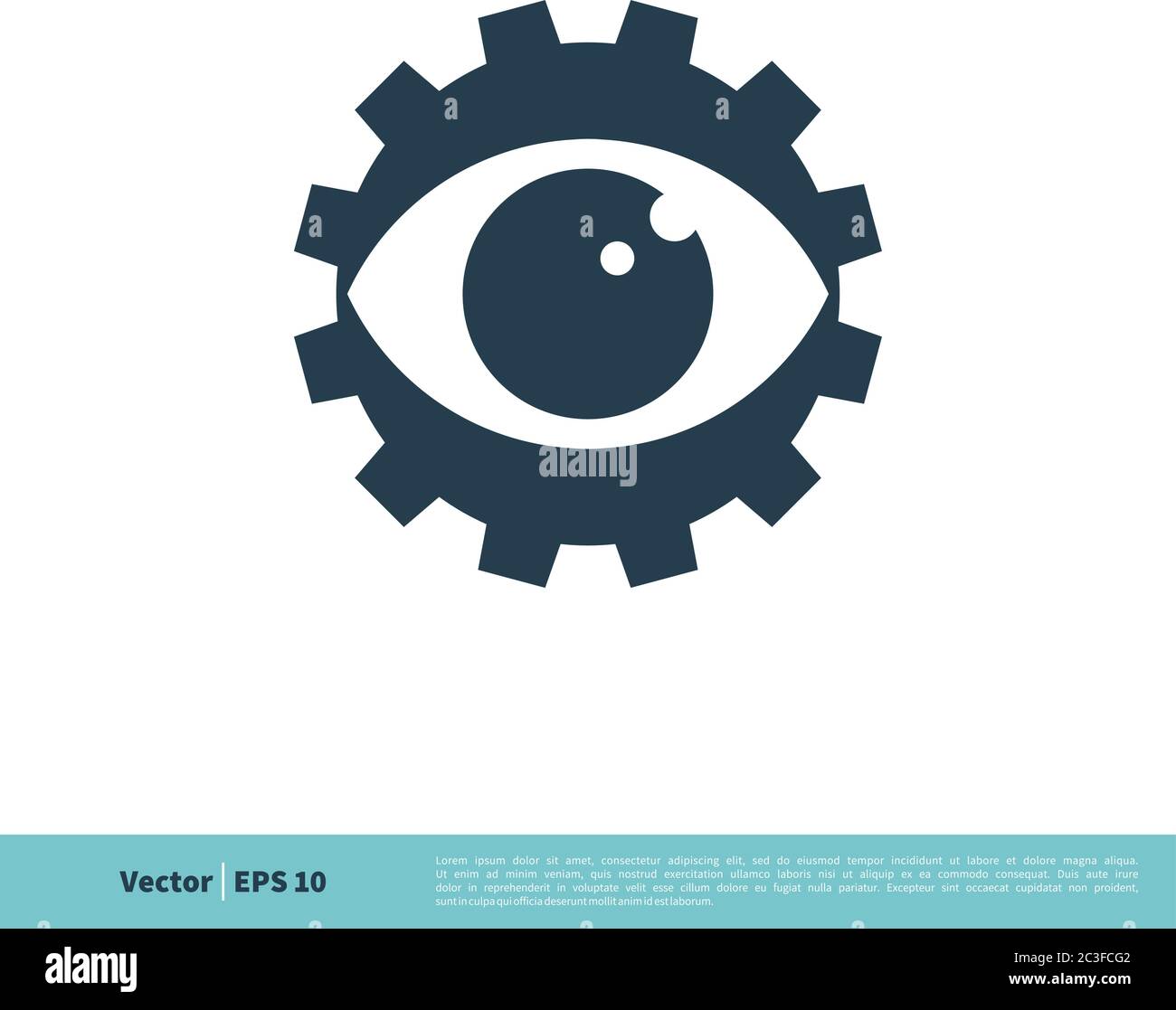 Gear Eyeball Icon Vector Logo Template Illustration Design. Vector EPS ...