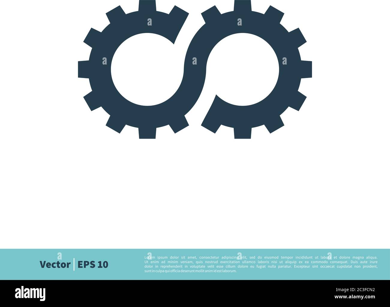 Gear Infinity Icon Vector Logo Template Illustration Design. Vector EPS ...