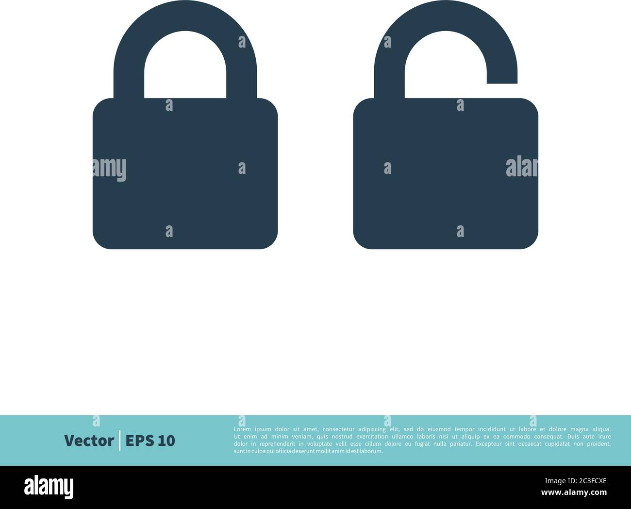 Padlock Icon Vector Logo Template Illustration Design. Vector EPS 10 ...