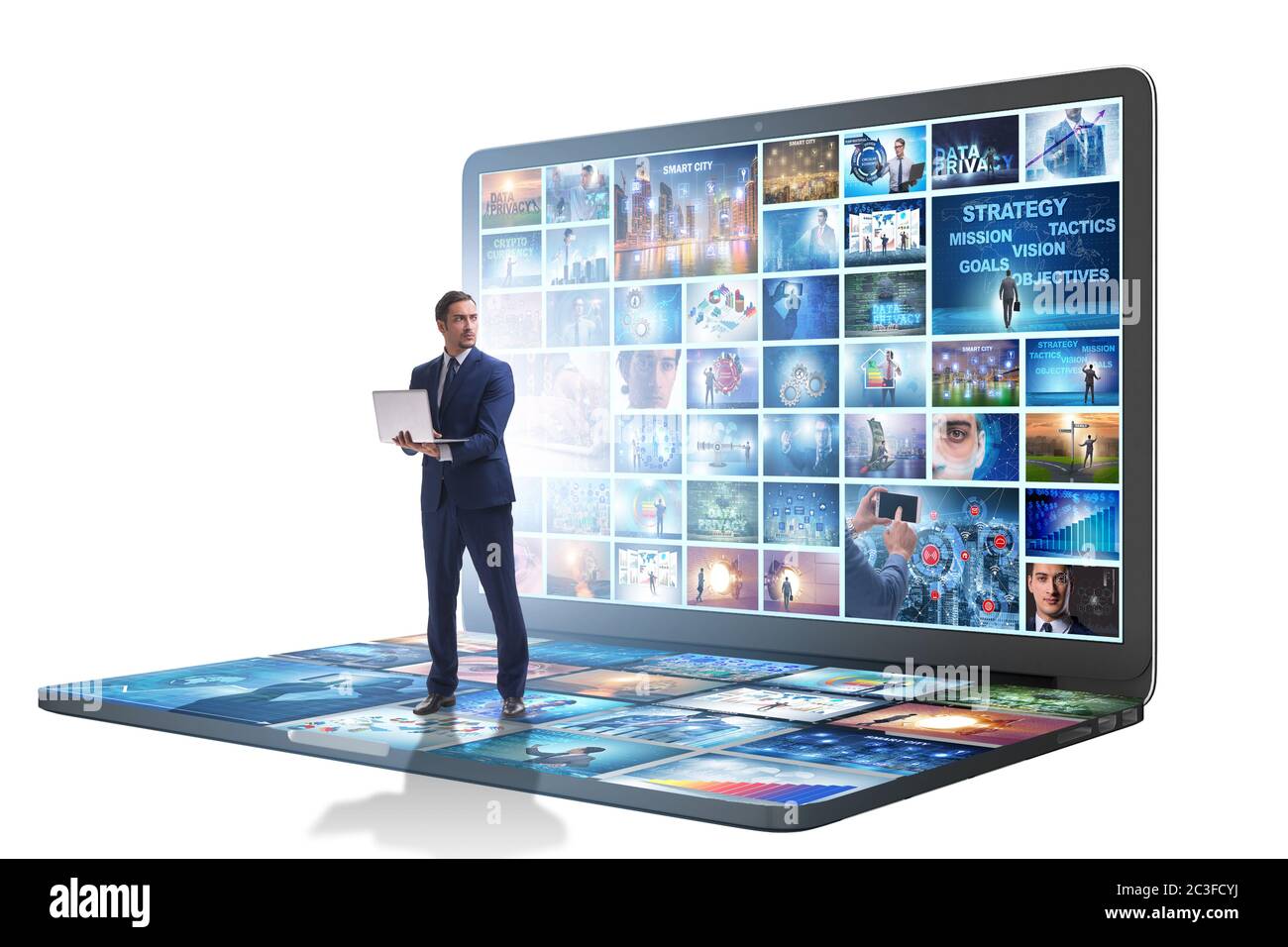 Many different images in video streaming concept Stock Photo - Alamy