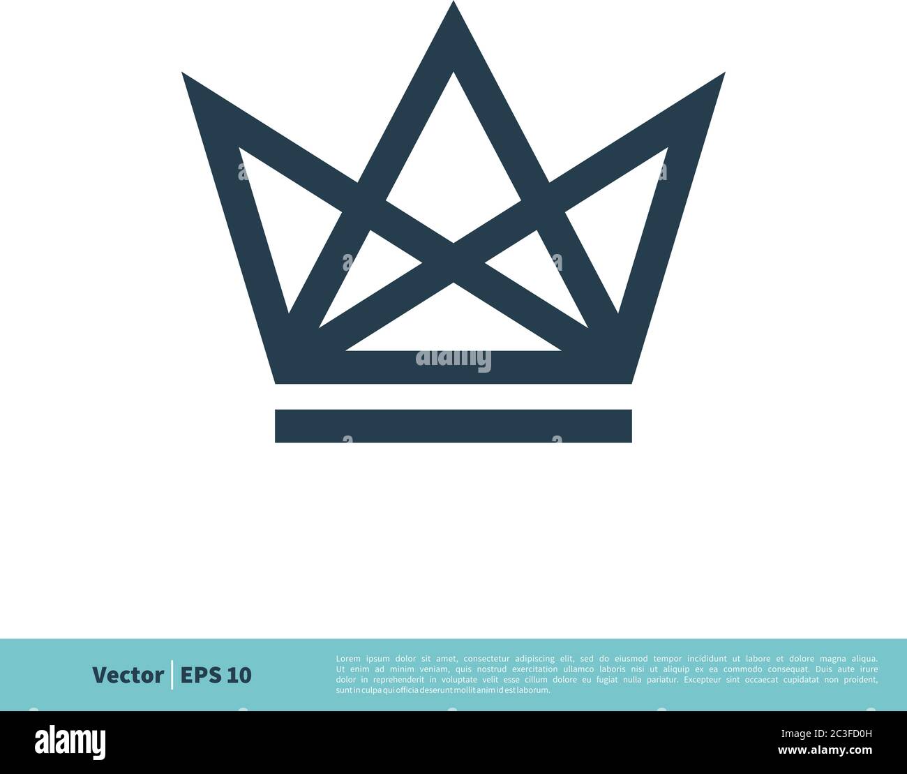Simple Crown Line Icon Vector Logo Template Illustration Design. Vector ...