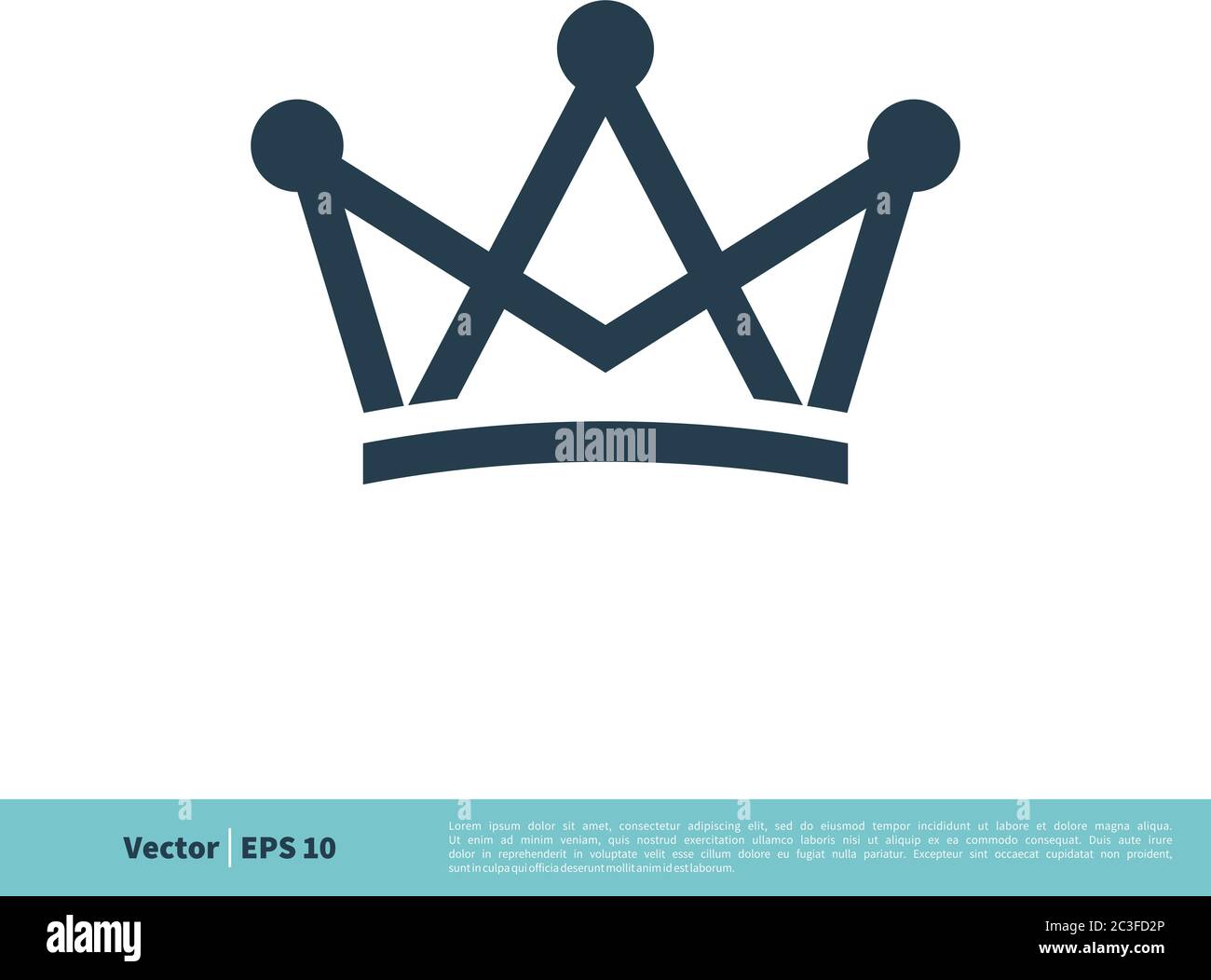 Simple Crown Line Icon Vector Logo Template Illustration Design. Vector ...
