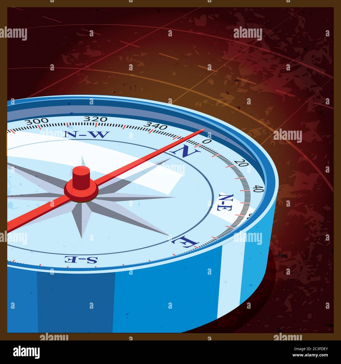 Stylized map and compass hi-res stock photography and images - Alamy