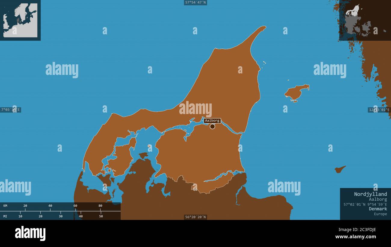 Aalborg area map hi-res stock photography and images - Alamy