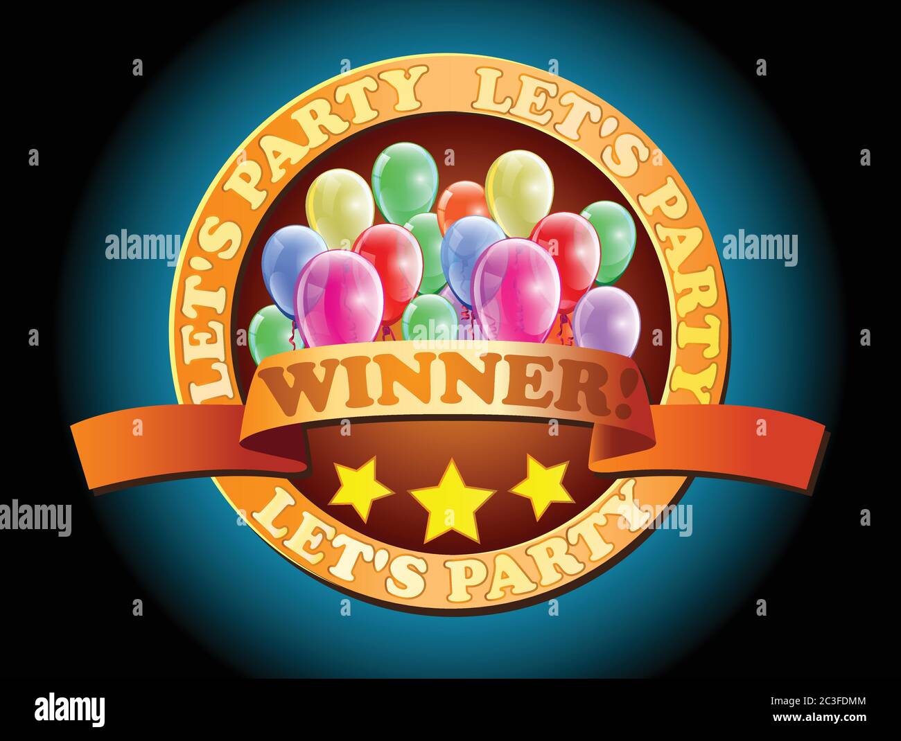 Stylized vector illustration on the theme parties, celebration, fun ...