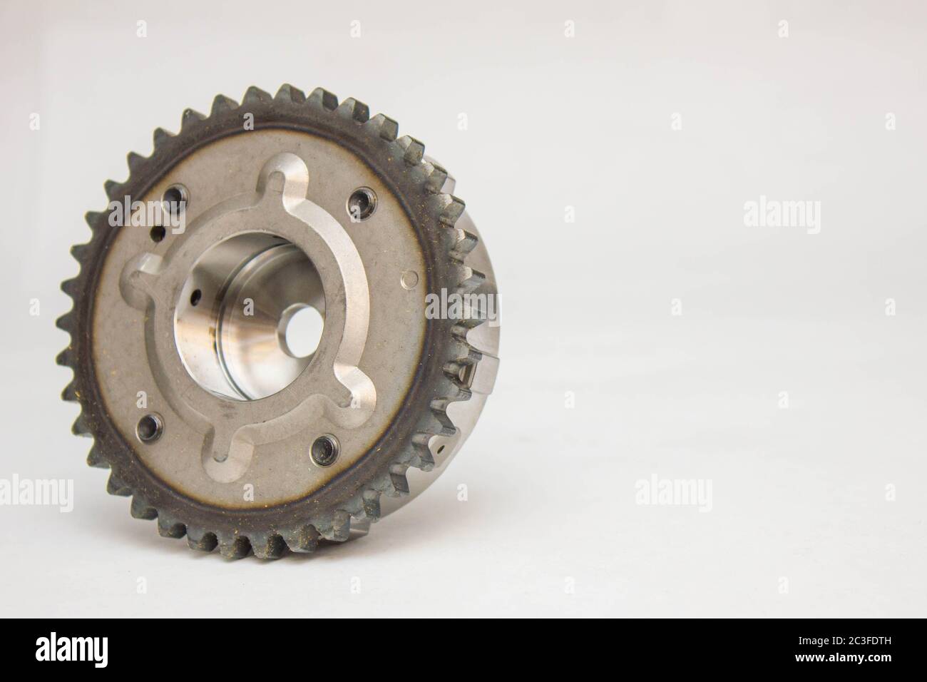 New details on a gray background. The camshaft gears? timing gear Stock ...