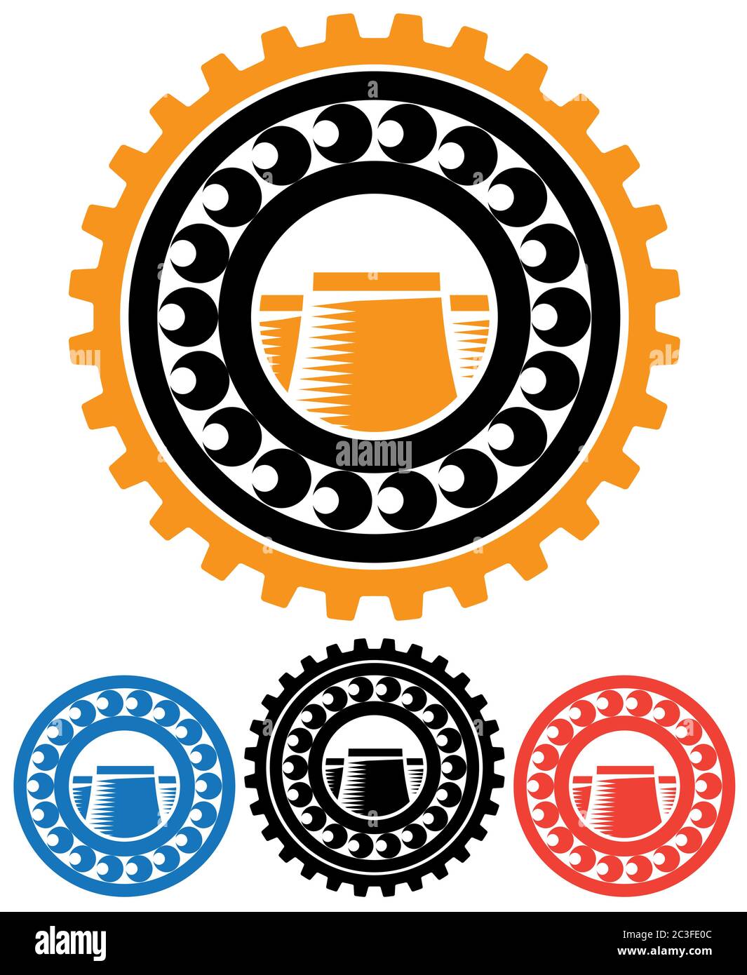 stylized abstract vector illustration on the theme of heavy industry ...