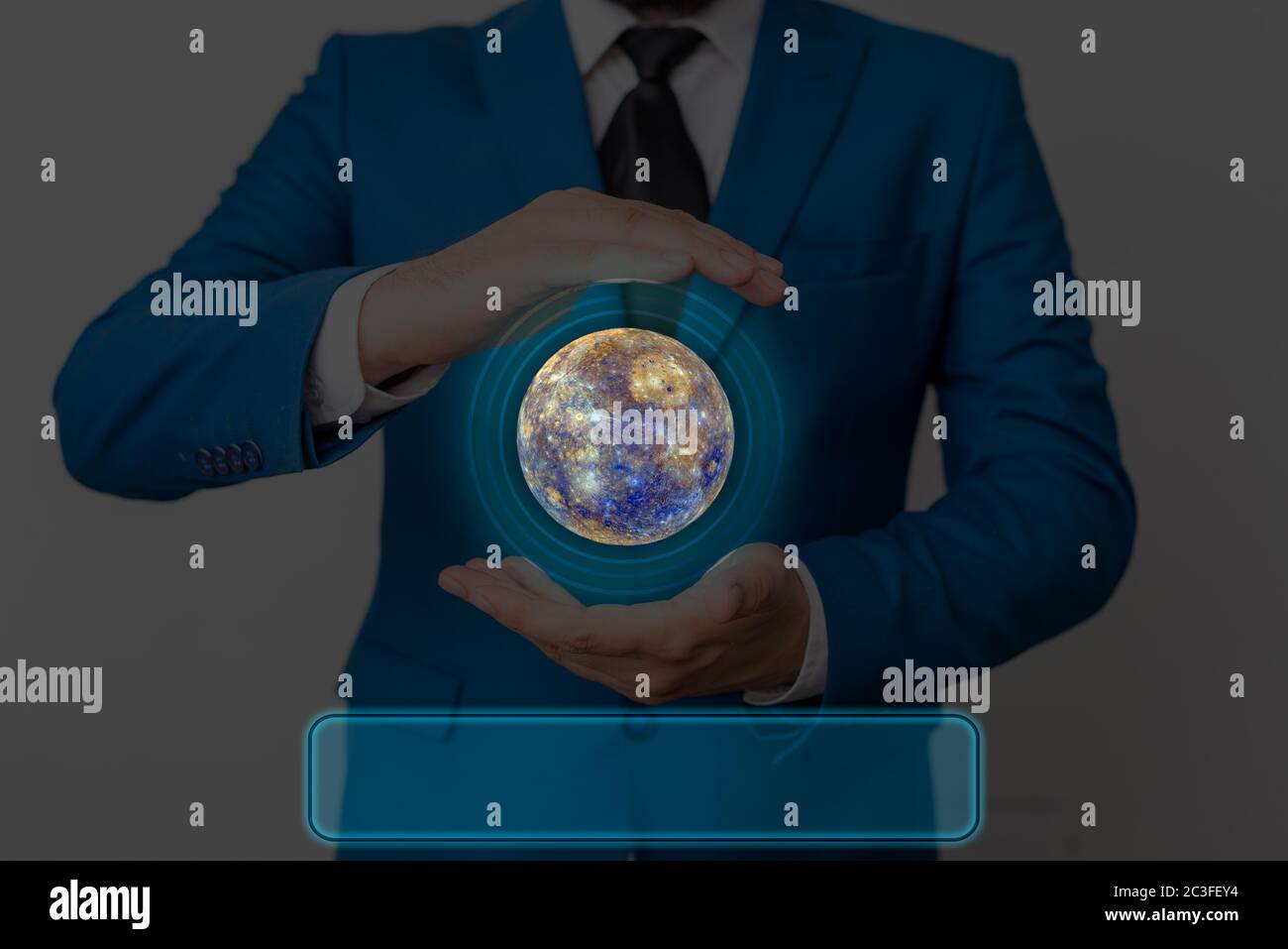 Digital Image of Distant Solar System Showing Global Technology ...