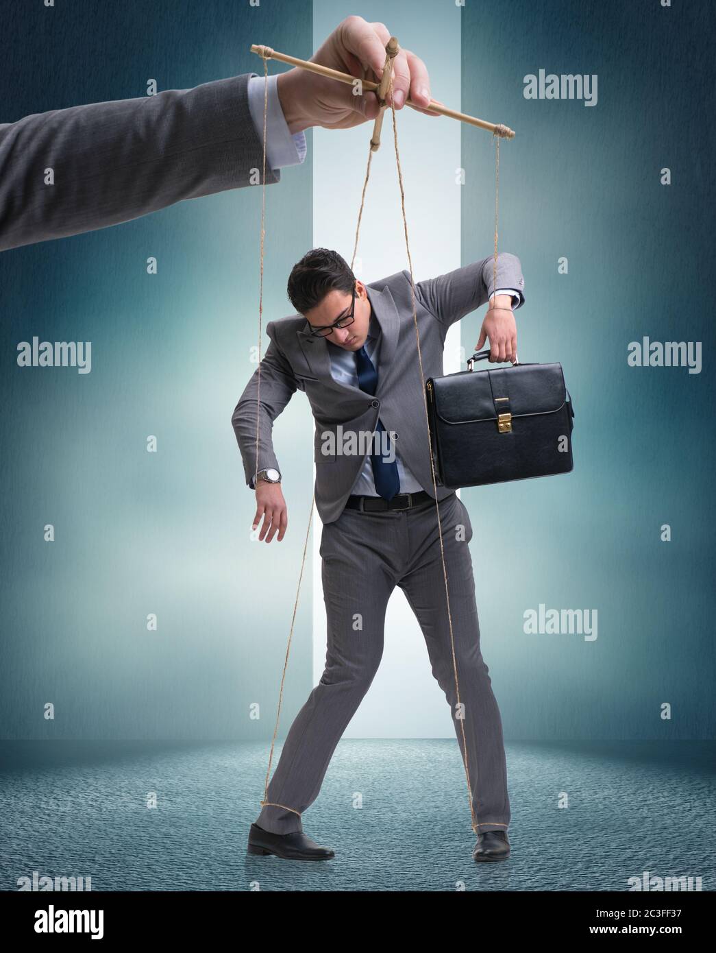 Hand Controlling Strings Puppet Businessman High Resolution Stock ...