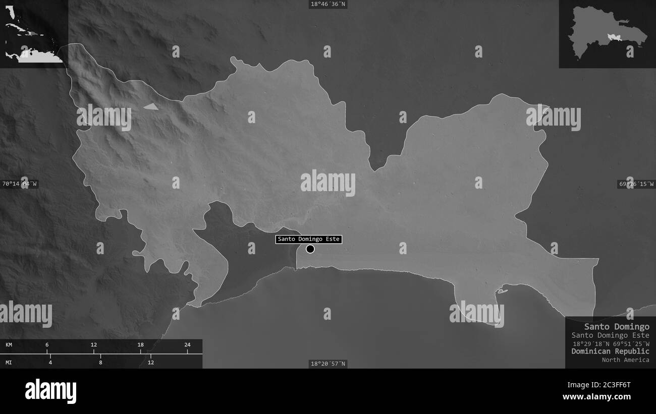 3d earth zoom santo domingo Black and White Stock Photos & Images - Alamy