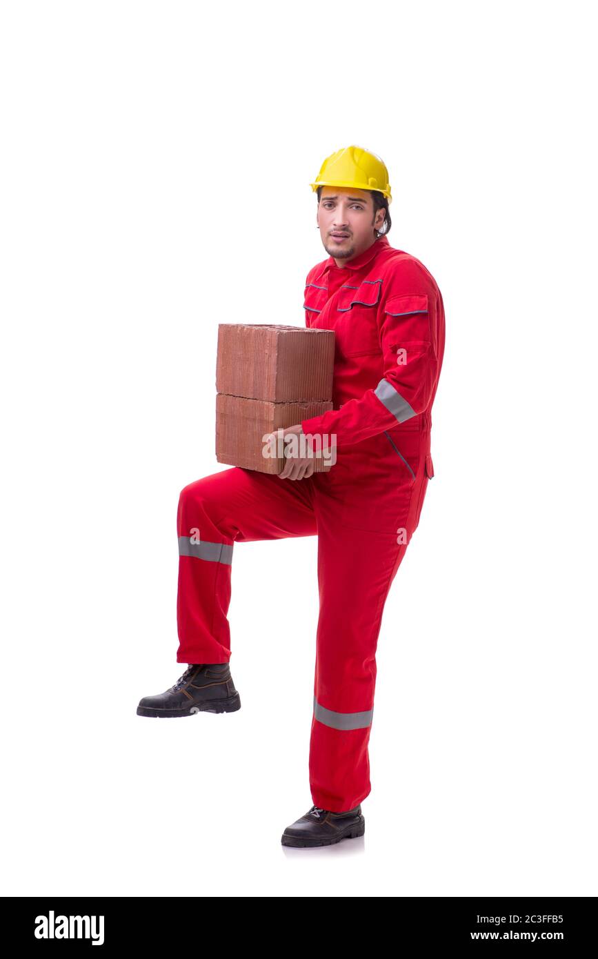 Man carrying heavy brick hi-res stock photography and images - Alamy