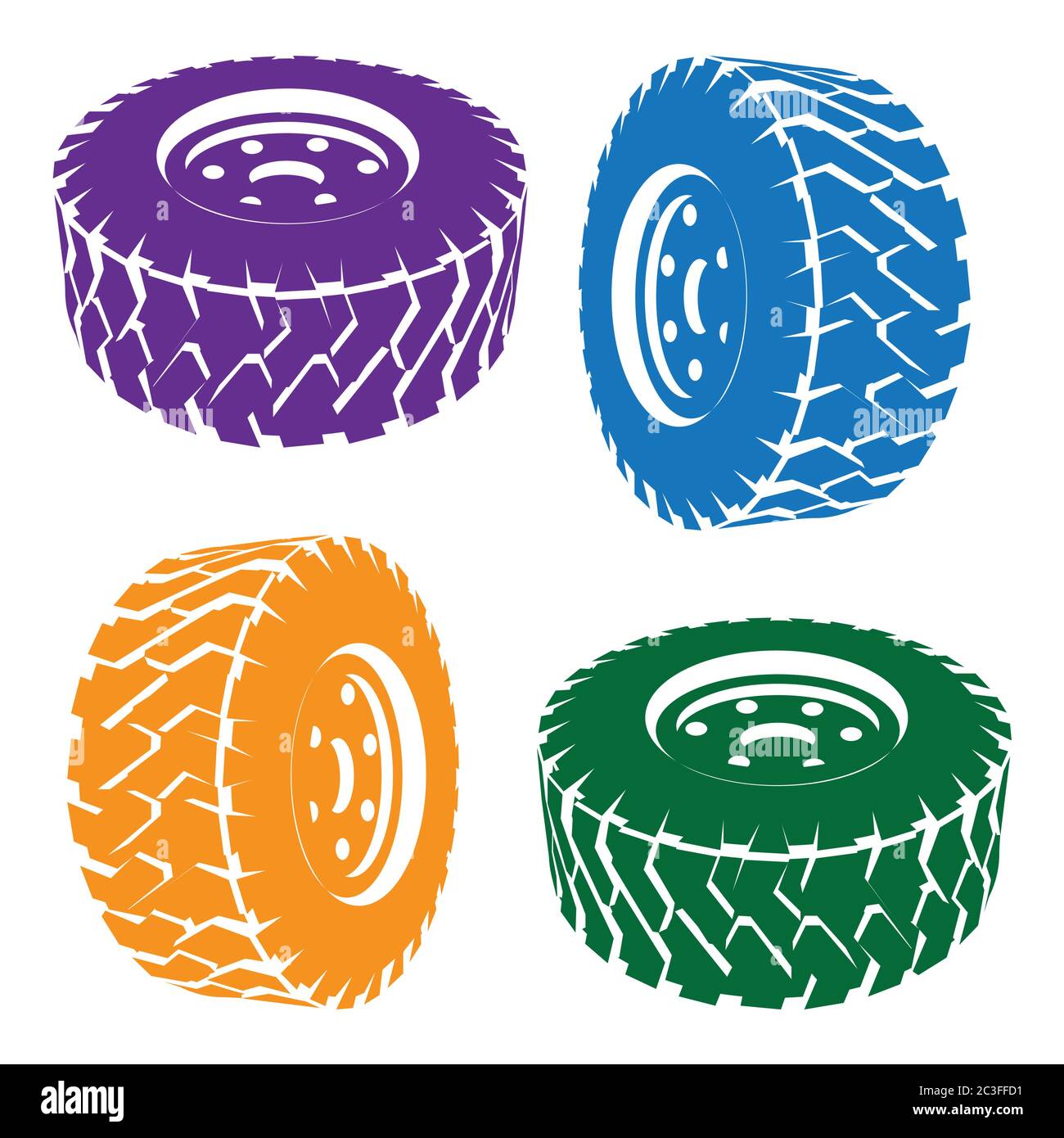 stylized vector illustration of a car wheel Stock Vector Image & Art ...
