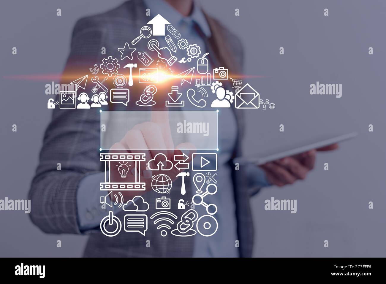 Information Digital Technology Network Connection Infographic Elements ...