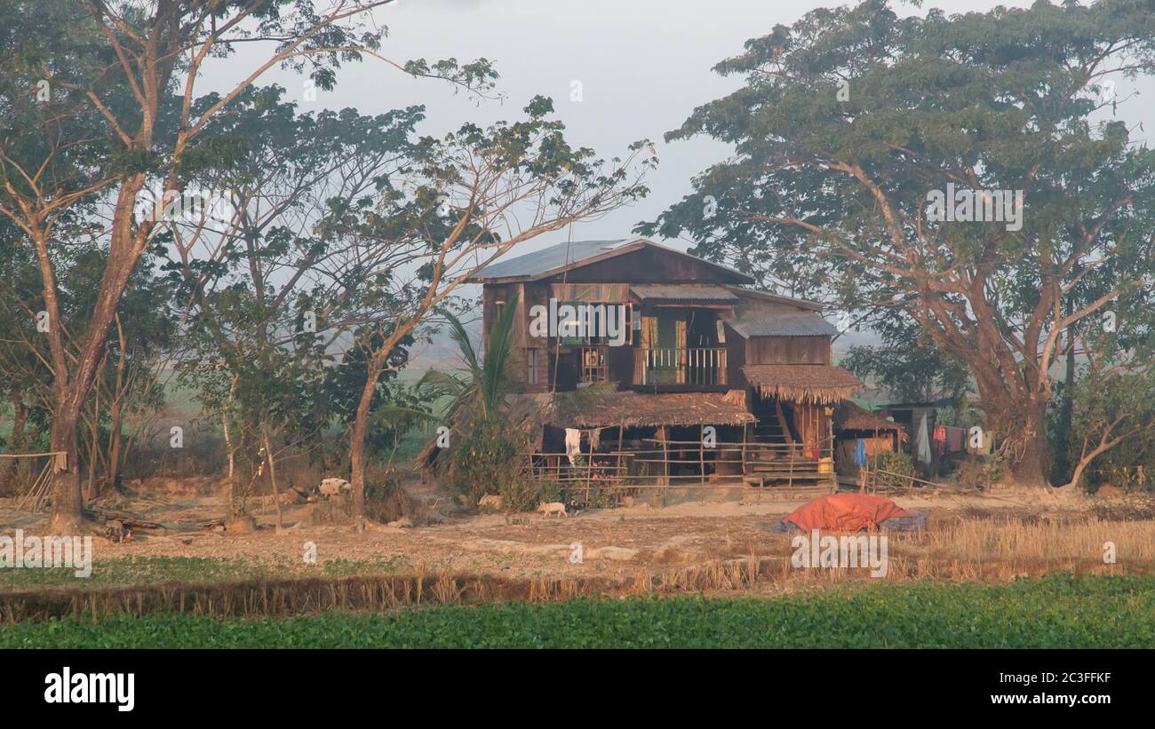 Burma farm hut hi-res stock photography and images - Alamy