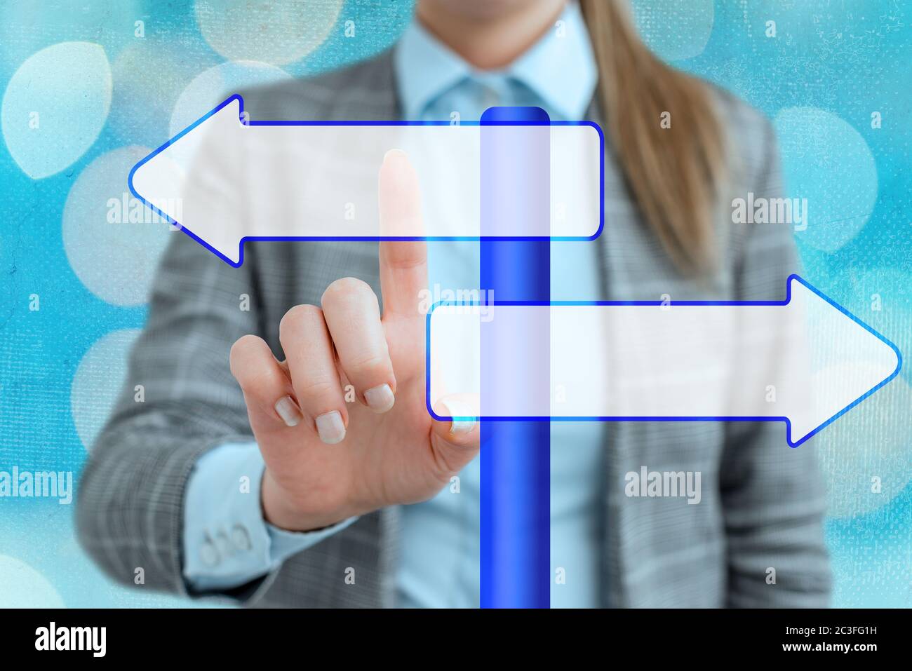 Competitiveness Symbol In Diverging Opposite Views Business Choice ...
