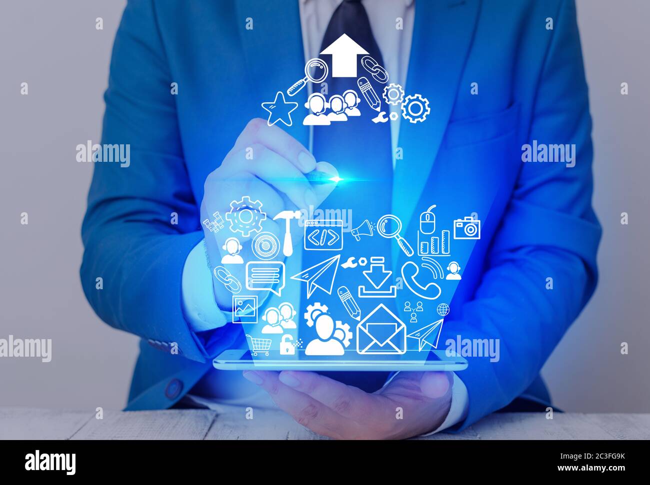 Information Digital Technology Network Connection Infographic Elements ...