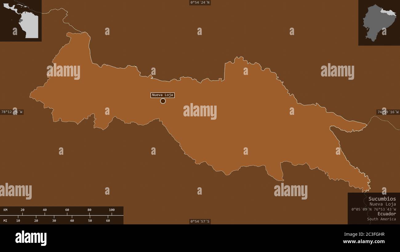 Sucumbios map ecuador hi-res stock photography and images - Alamy