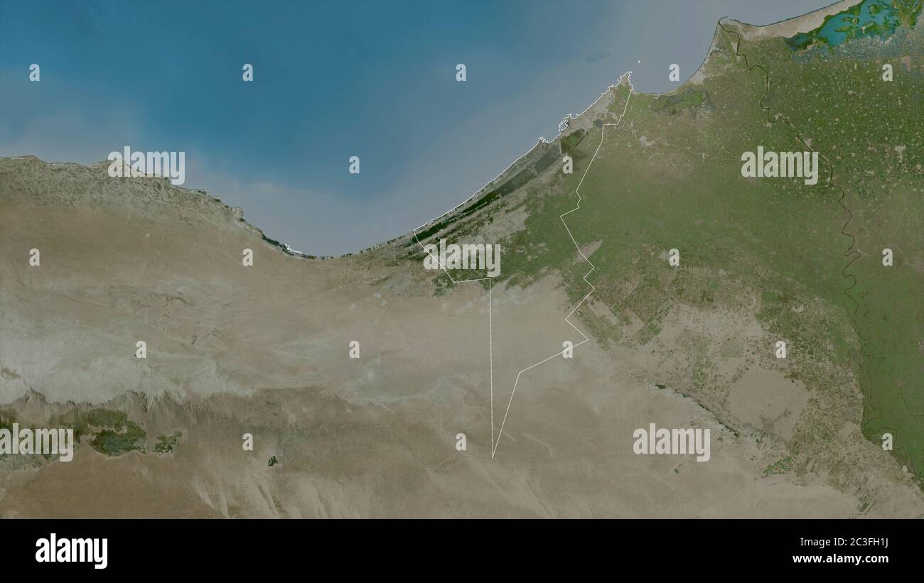 Al Iskandariyah, governorate of Egypt. Satellite imagery. Shape ...