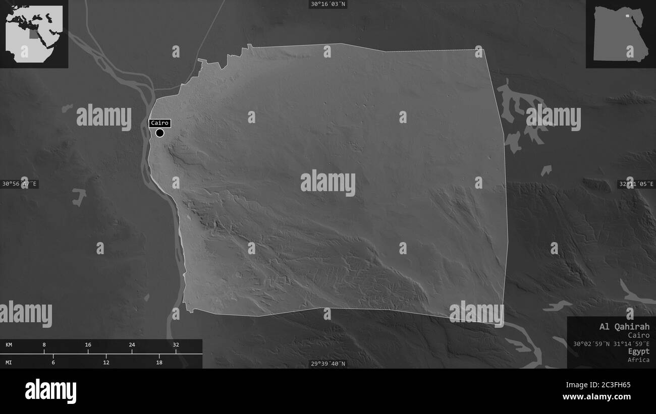 Al qahirah outline map hi-res stock photography and images - Alamy