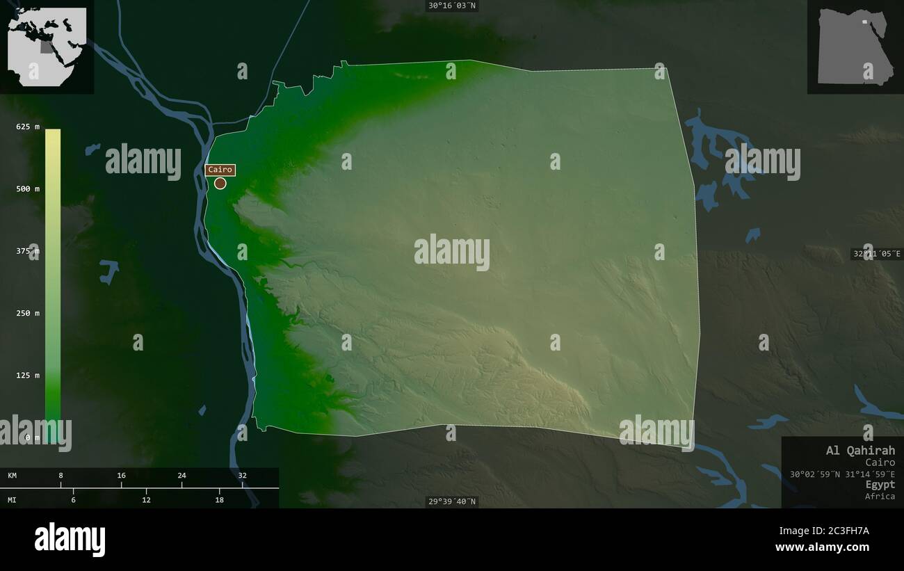 Al qahirah outline map hi-res stock photography and images - Alamy